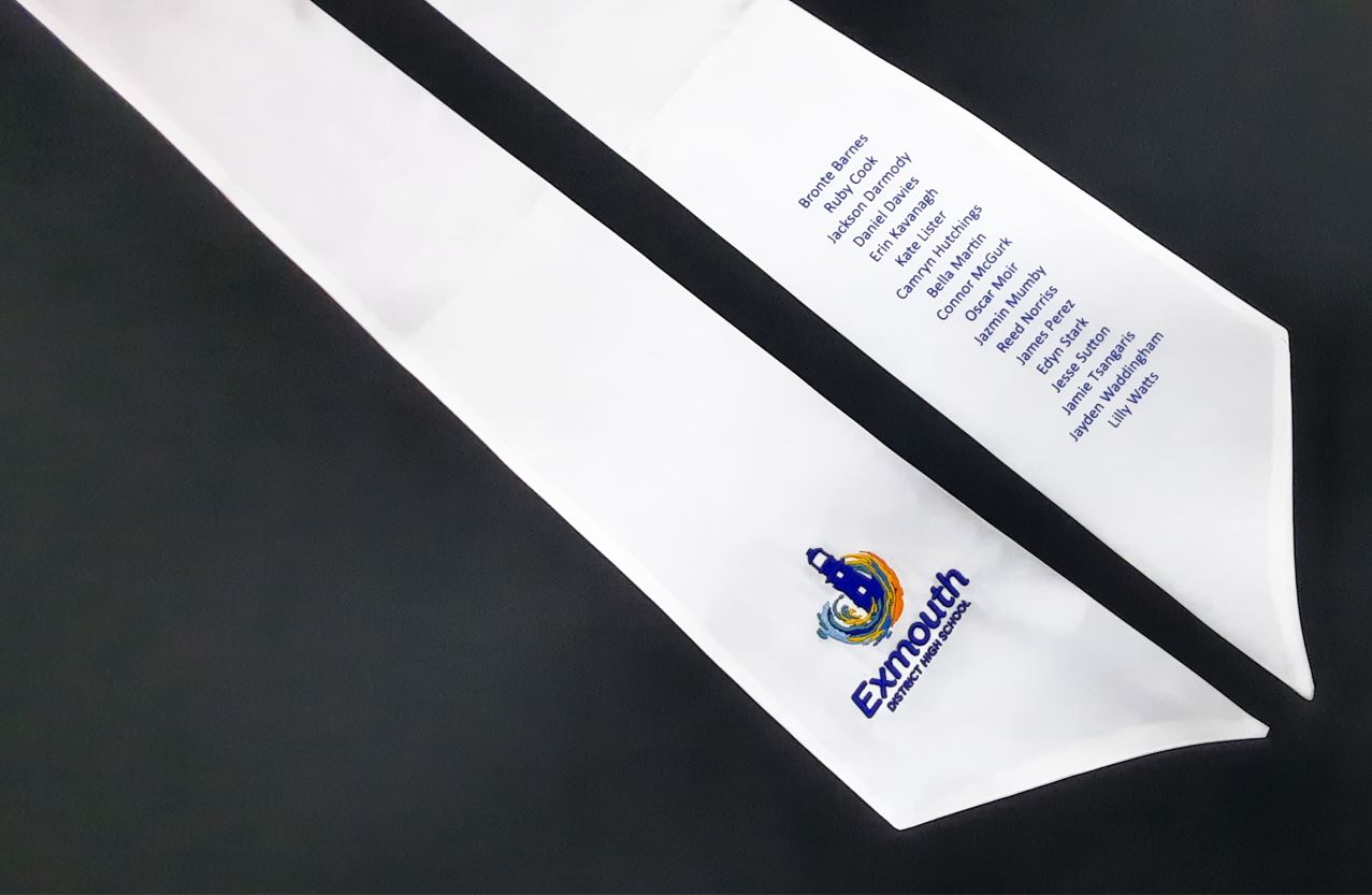 Graduation Sashes | Australian Made | Wanneroo Uniforms | Perth